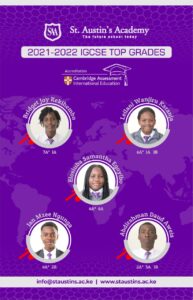 St Austin’s Academy List Of Merit 2022-IGCSE RESULTS – St. Austin's Academy